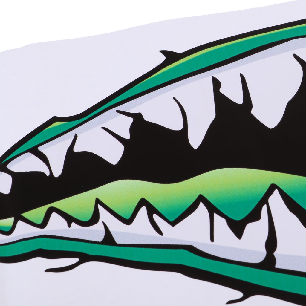 Buy 2Pcs Shark Mouth Eyes Decals Sticker Fishing Boat Kayak Graphics ...