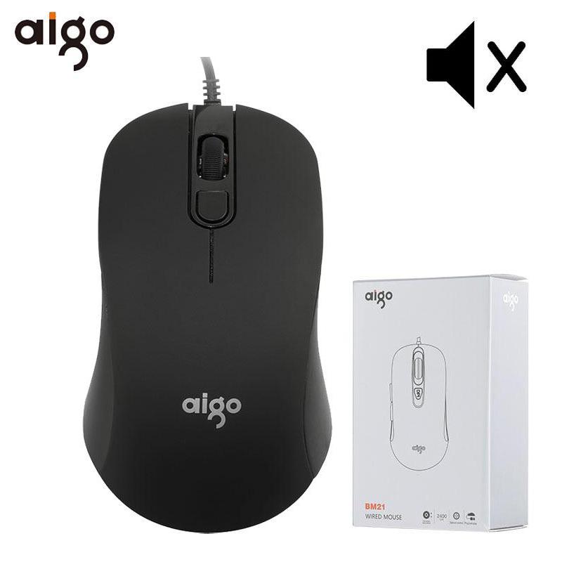 Aigo BM21 Ergonomic Silent Business Mouse Computer USB Wired Mute ...