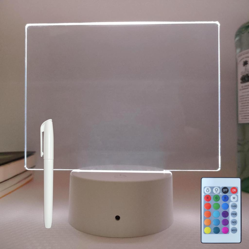 Buy White Base Rewritable Night Light with Message Board Girl Bedroom ...