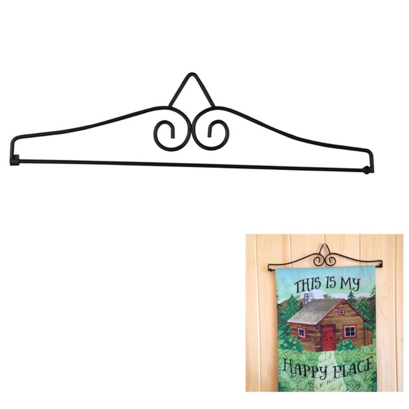 Buy Horizontal Flags Wall Scroll Hanger Garden Stand Frame Durable ...