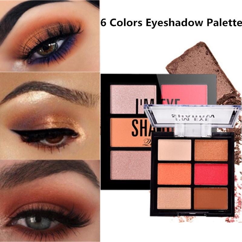 6 Colors Natural Shimmer Matte Eyeshadow Powder Brand Professional Eyes ...