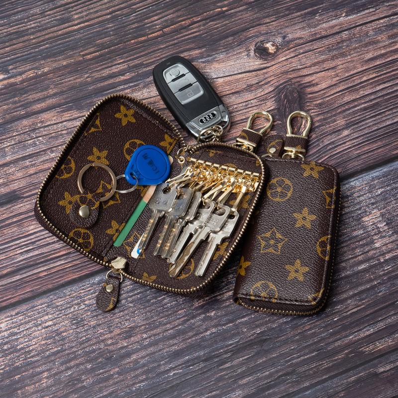 Buy KEY ORGANIZER Multi-functional Genuine Leather Zipper Closure Car ...