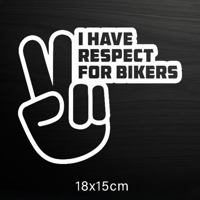 Buy Perets Funny Sticker I Respect Biker Stickers Auto Products ...