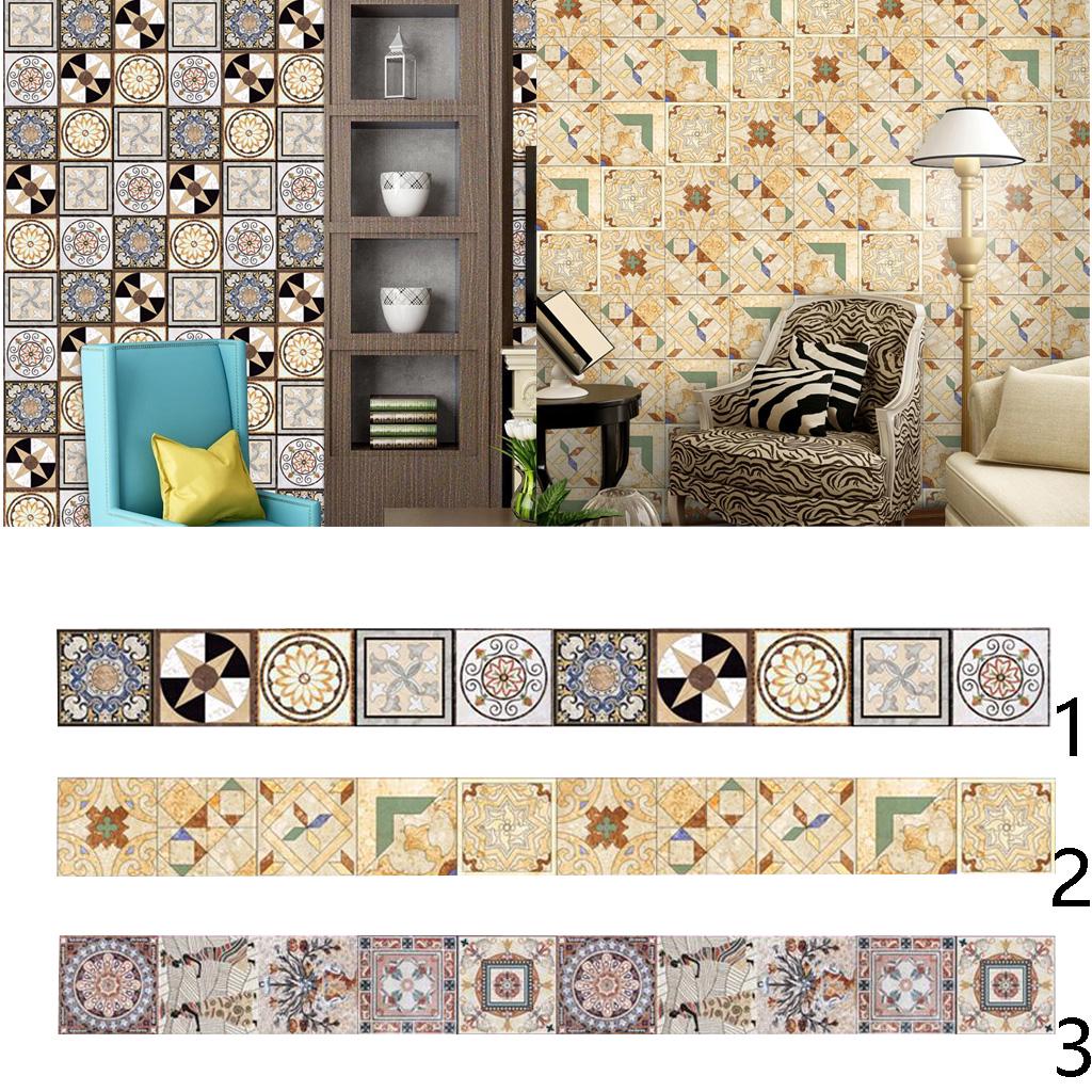 Bohemia Style Mosaic Wall Tiles Stickers Kitchen Bathroom Tile Decals 1 ...