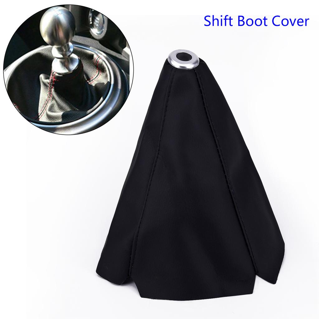 Universal Car PVC Leather Shifter Shift Knob Gear Gaiter Boot Cover ...