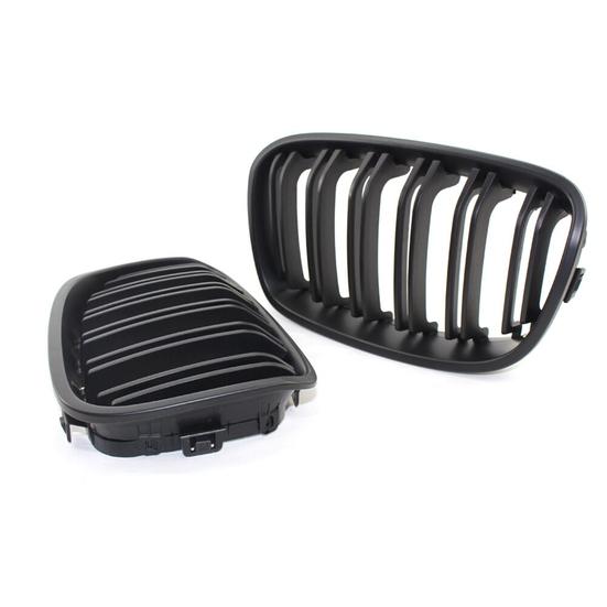 1Pair Matte Black Front Kidney Grilles 51137239022 51137239021 ...