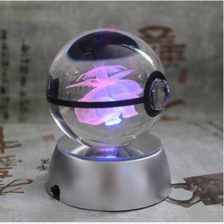 Buy LED Lamp 3D Glowing Pokeball Crystal Ball Toy Gift for Kids at ...
