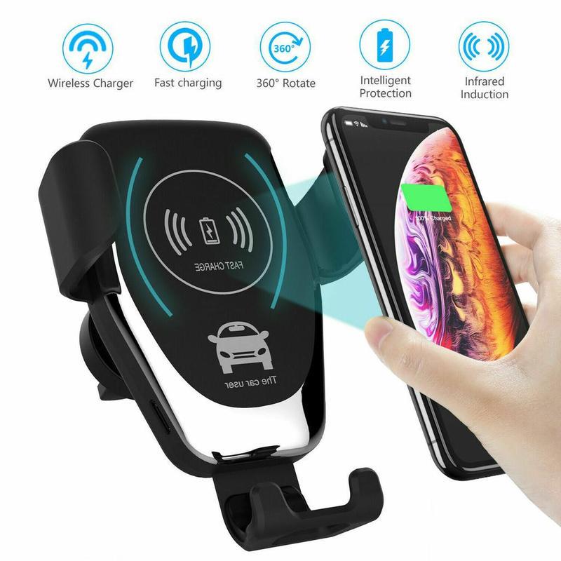 Buy 10W Q12 Gravity Bracket Car Wireless Charger Car Charger Fast ...