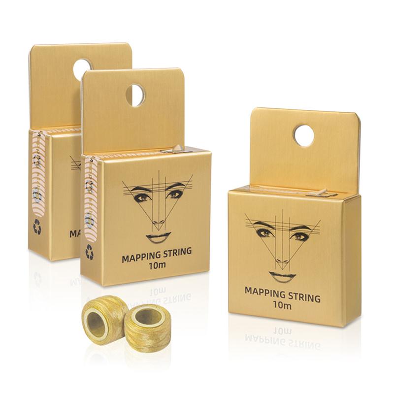 Buy 10M Gold Tattoo Thread Eyebrow Marker Pre Inked Brow Tattoo String ...