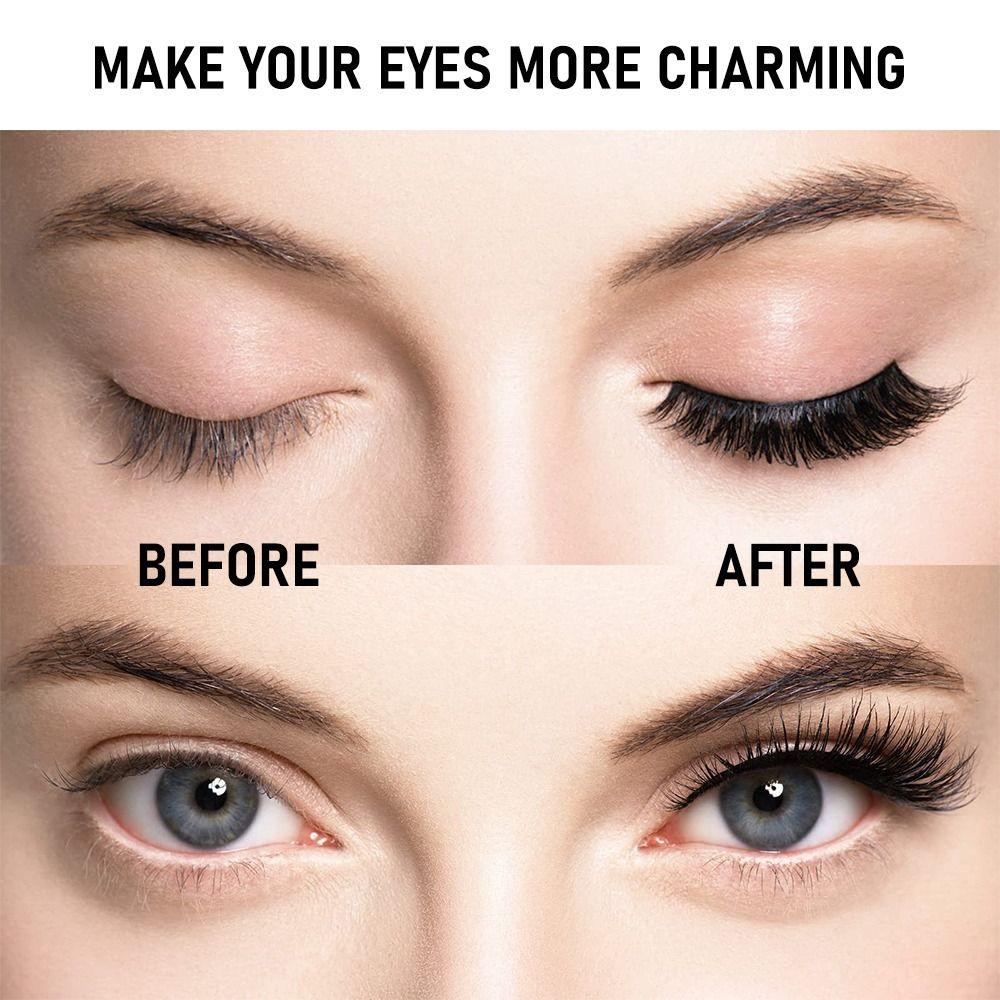 Cheap without Eyeliner Magnetic Eyelashes No Glue Natural Look False ...