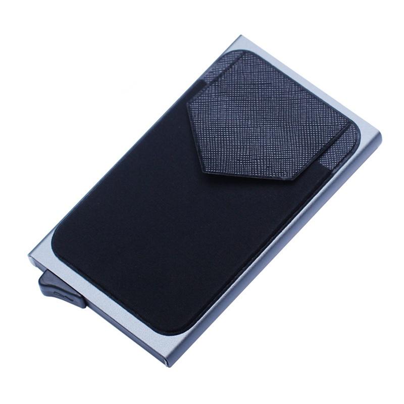 Buy Men Business Aluminum Wallet with Back Pocket Cash Card Metal ...