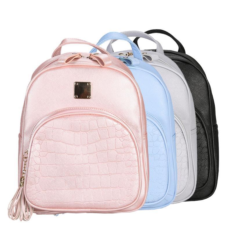Buy Women Vertical Square PU Leather Shoulder Bag Small Backpack ...