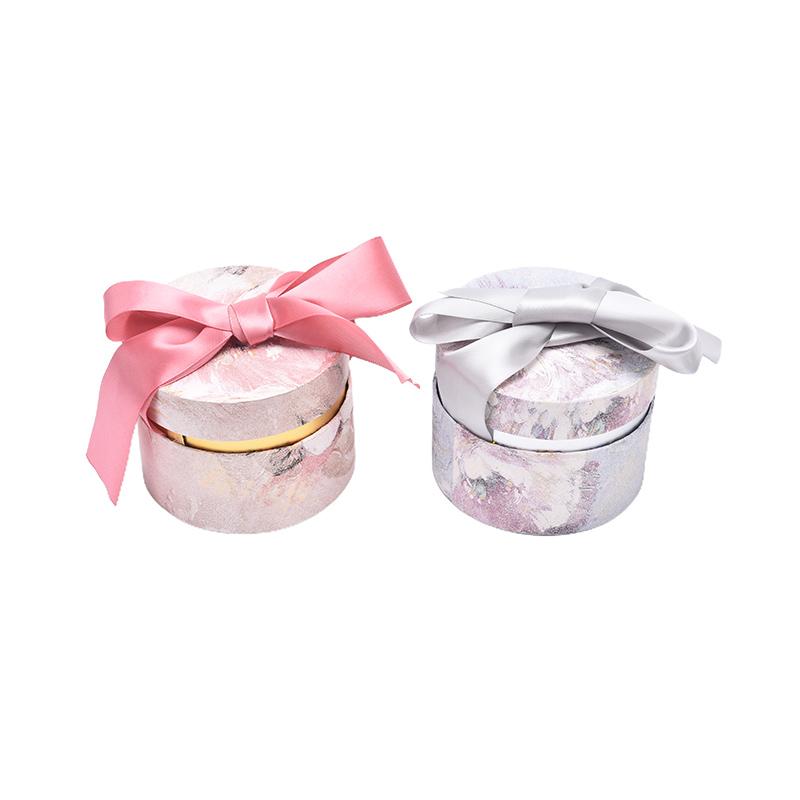 Buy 1Pc Flannel Gift Box Wedding Bride Candy Box Round Paper Flower ...