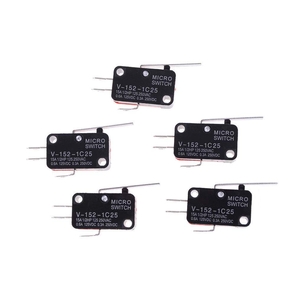 Buy 5Pcs V-152-1C25 Straight Hinge Lever Ac Dc Micro Switch Limit ...