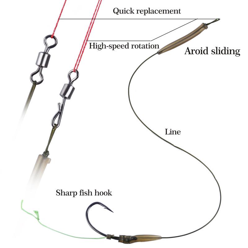 Carp Fishing Inline Method Feeders and Carp Fishing Hair Rigs Set uygun ...