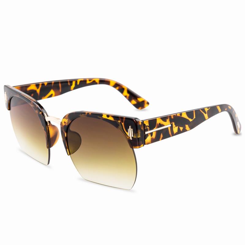 Buy Newest Semi-Rimless Sunglasses Women Brand Designer Clear Lens Sun ...