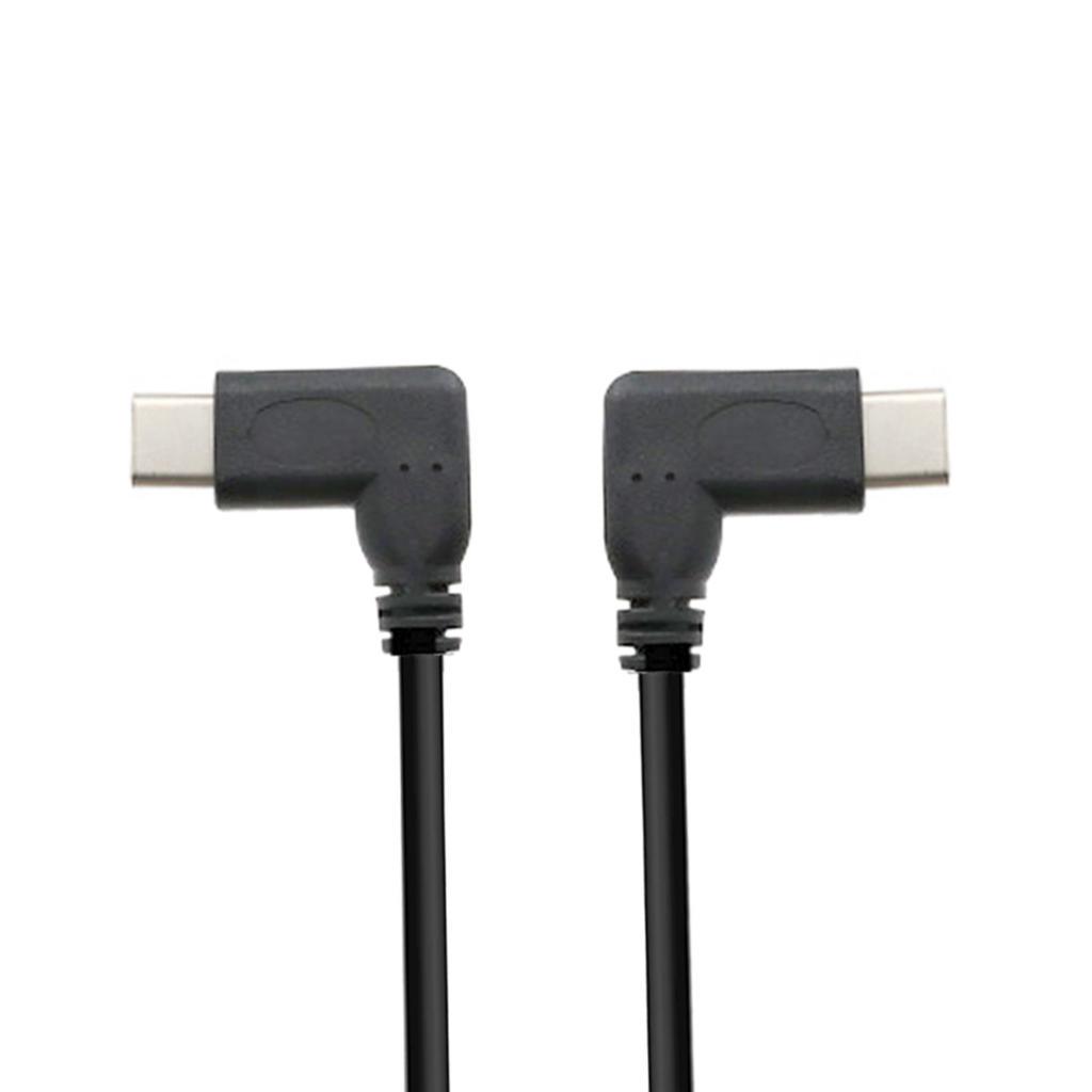 Buy Type C USB 90 Degree Male To USBC 24PIN Extension Cable Cord 30cm ...