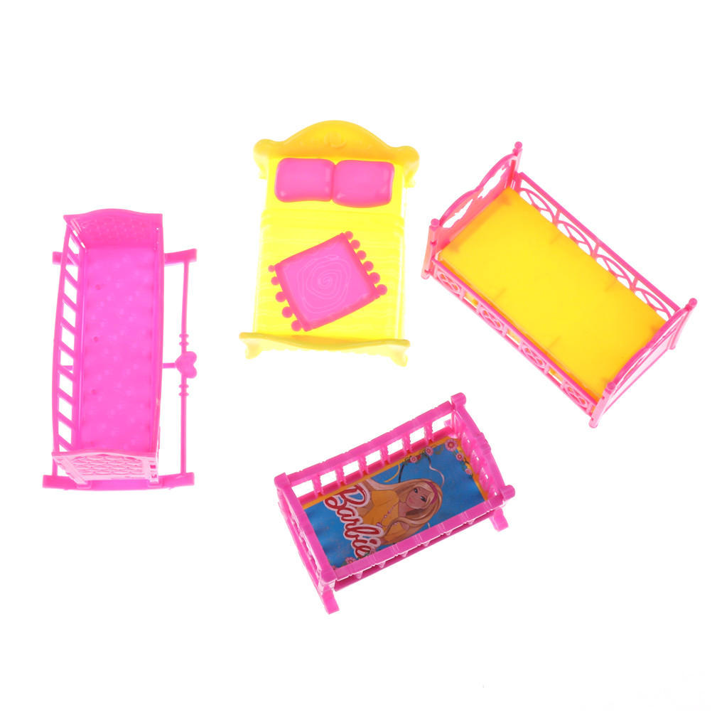 Barbie Doll Furniture Rocking Cradle Bed Girls Gift Mini Dolls House ...