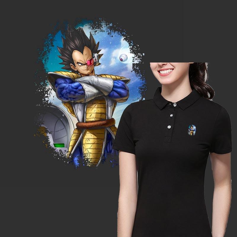 Vegeta Printing Women Shirts Tops Slim Short Sleeves Summer Business ...