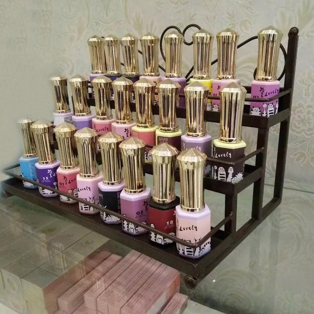 Cheap 3 Tiers Metal Nail Polish Display Wall Rack Organizer Holds 24 ...
