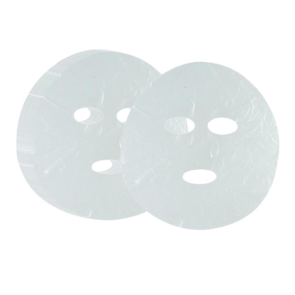 100Pcs Disposable Plastic Face Masks Sheet DIY Facial Skincare Film ...