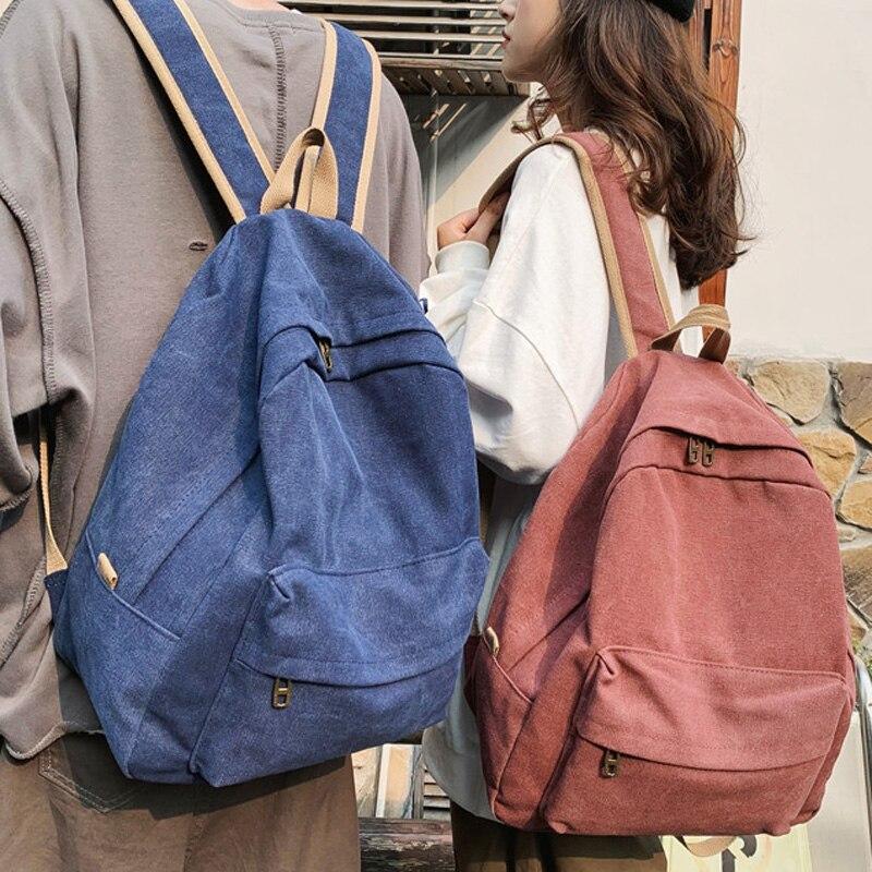 Buy Diehe Girl Fabric School Bag Fashion College Student Vintage Women ...