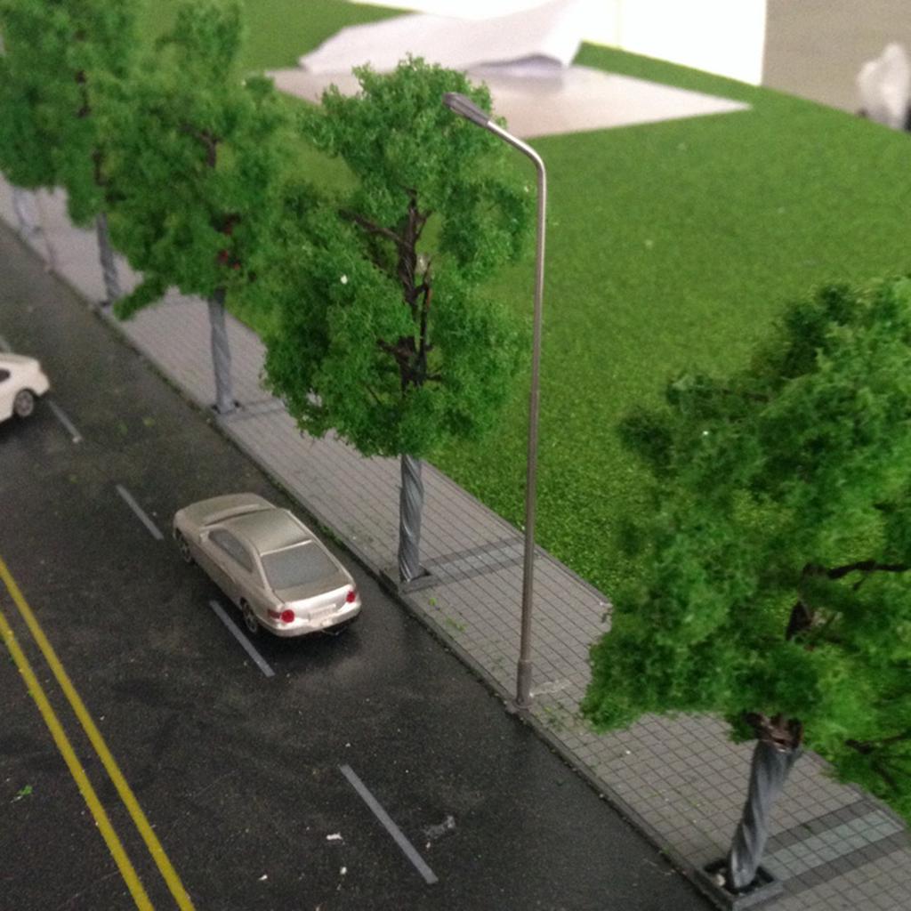 10 Pieces Model Railway Train Lamp Post Street Lights HO OO Scale LEDs ...