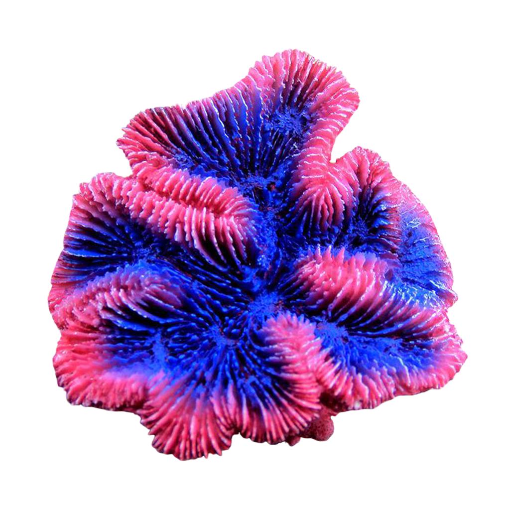 Aquarium Mini Artificial Resin Coral Underwater Ornament Fish Tank ...
