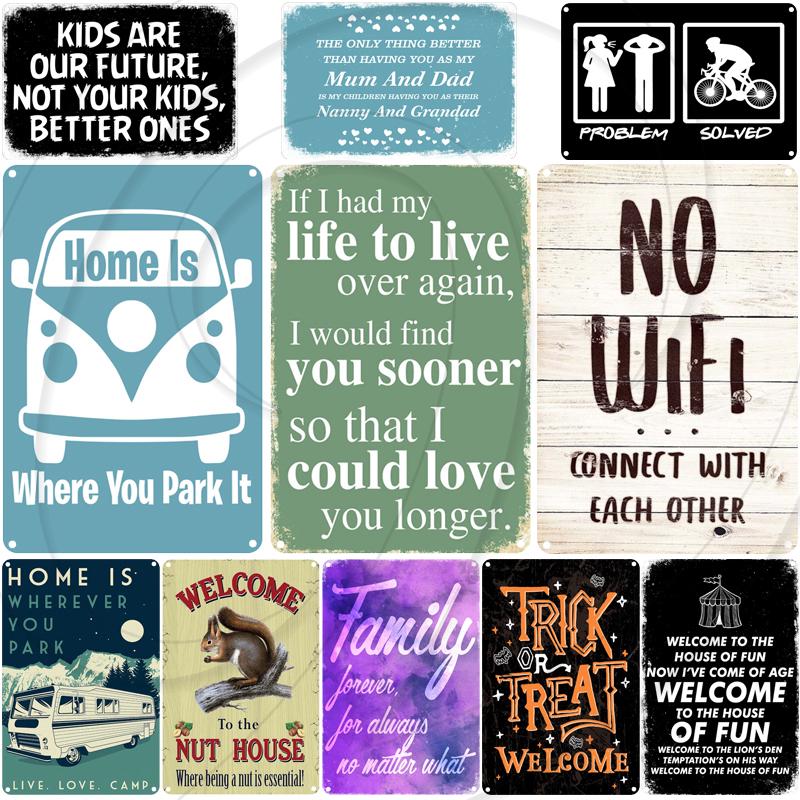 Metal Tin Sign Plate Vintage House Cafe Tavern Livingroom Restaurant ...