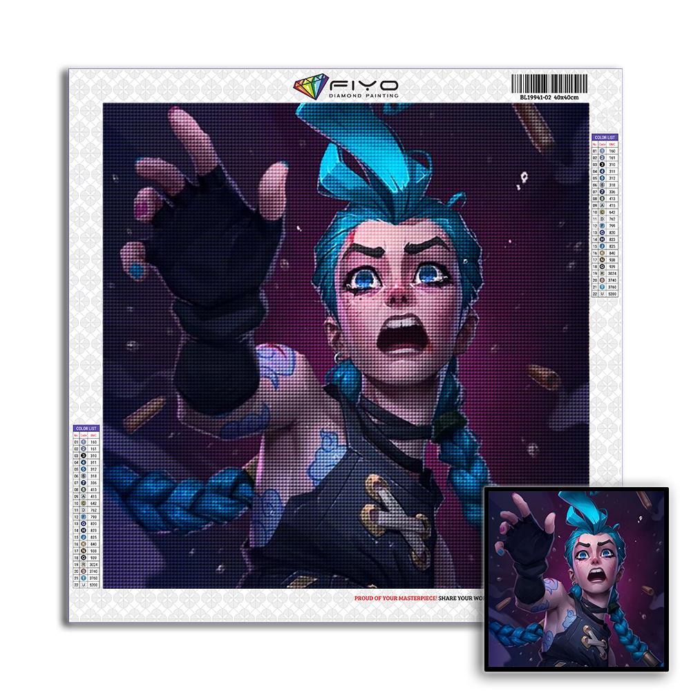 Buy 5D DIY Diamond Painting Cross Stitch Game Character Jinx Diamond ...
