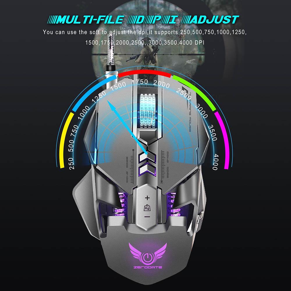 Buy Mechanical Gaming Mouse Game Competitive Mice Adjustable 3200 DPI ...