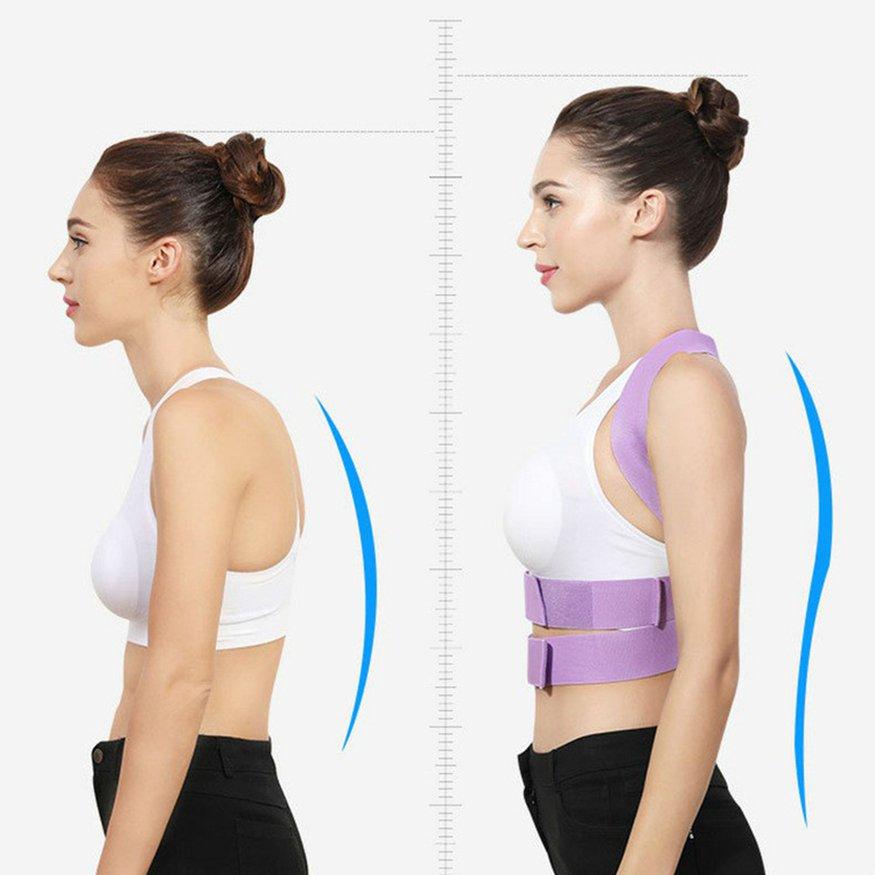 Buy SX Retractable Elastic Strap Posture Corrector Clavicle Spine Shoulder Support Belt Back ...
