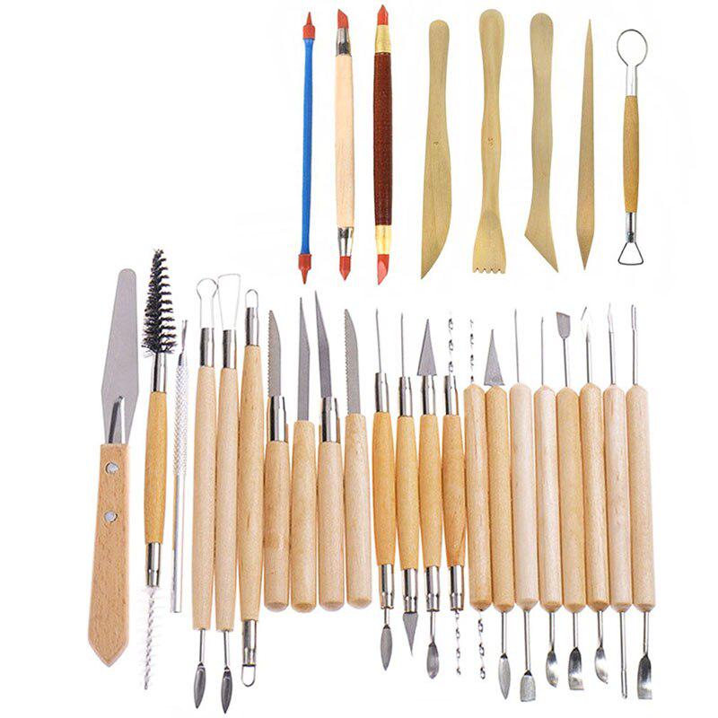 Clay Pottery Sculpture Tool Set Includes Color Shapers Modeling and ...