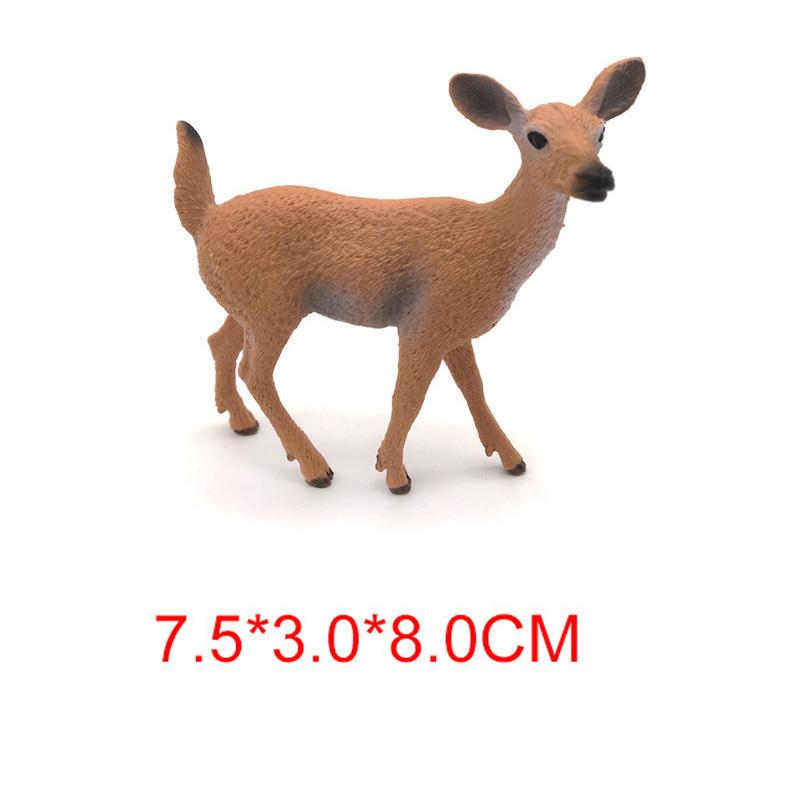 Buy Simulation Forest Animal Model Toy Figures Mini Elk Reindeer Sika ...