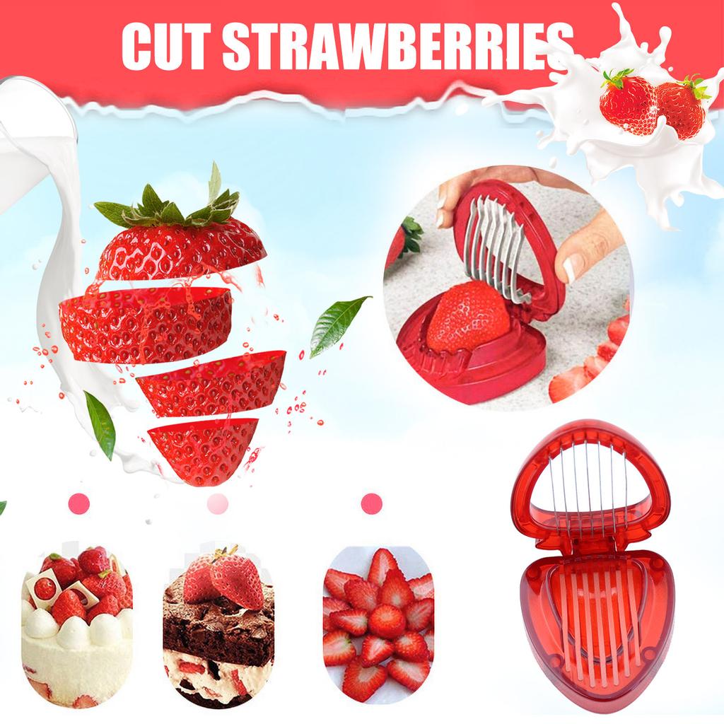 Buy Strawberry Kitchen Knife Gadget Kitchen Tool Mini Cut Stainless ...