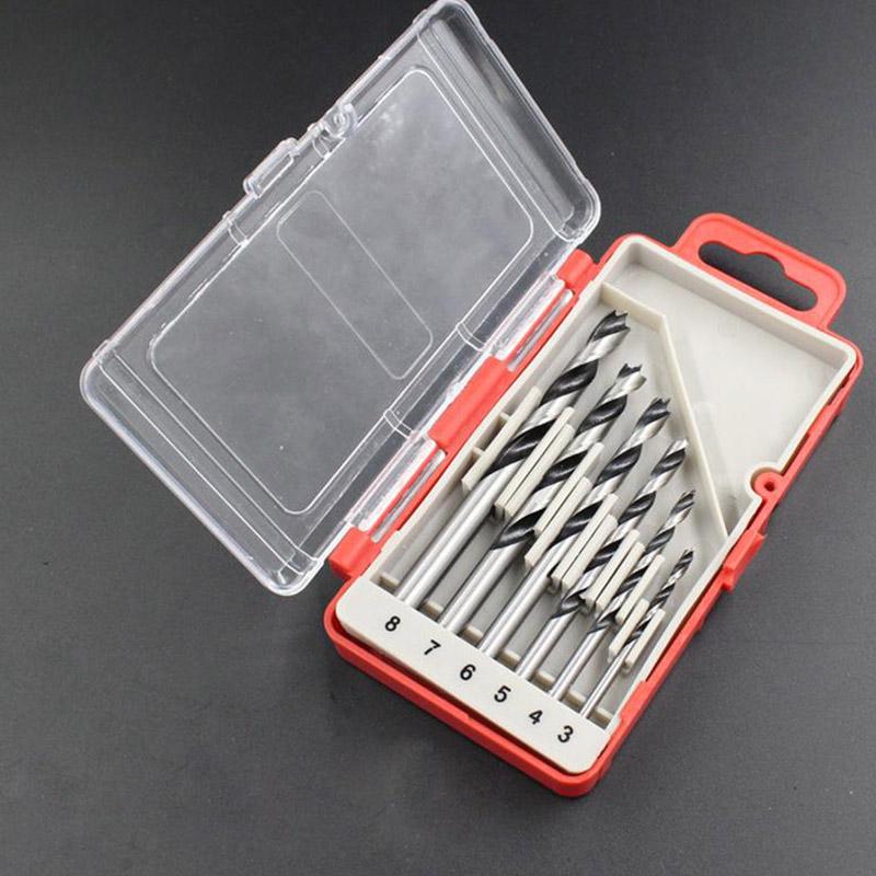 Buy 6pcs 3-8mm Brad Point Woodworking Twist Drill Bits Set Steel ...