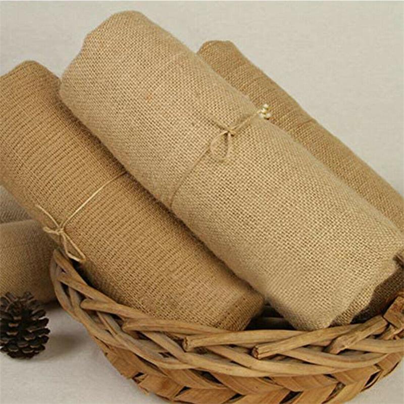 Buy 30*275cm Hessian Table Runners Hessian Roll Fabric Burlap Jute ...