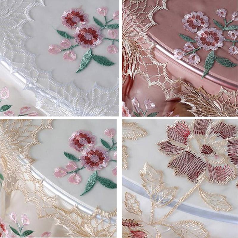 Buy European-style Lace Embroidery Translucent Mesh Tablecloth Small ...