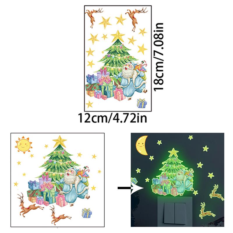 Satın alın Christmas Bathroom Toilet Wall Stickers Luminous Santa Claus ...