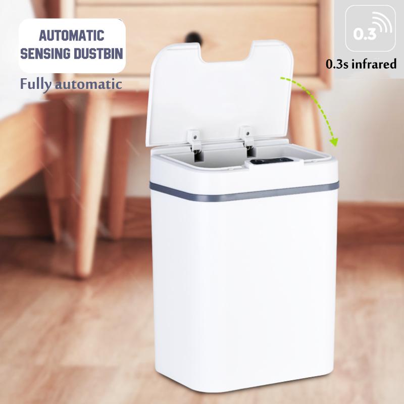Buy 12L Automatic Sensor Dustbin Trash Can Induction Waste Bin Infrared ...