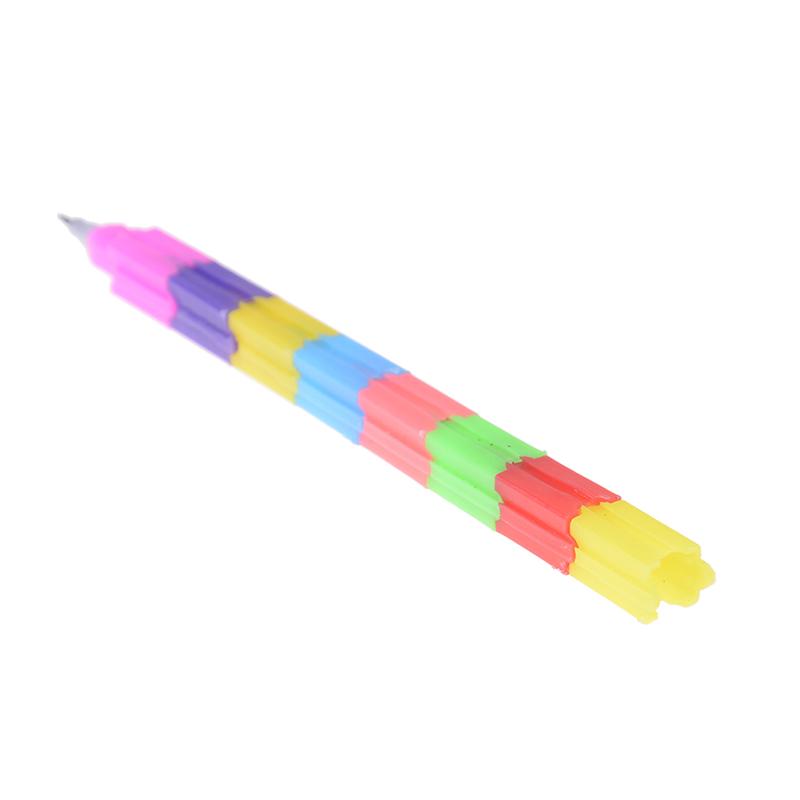 Buy 4 Pcs/Bag Creative Rainbow Multi-Function Building Block Pen Pencil ...