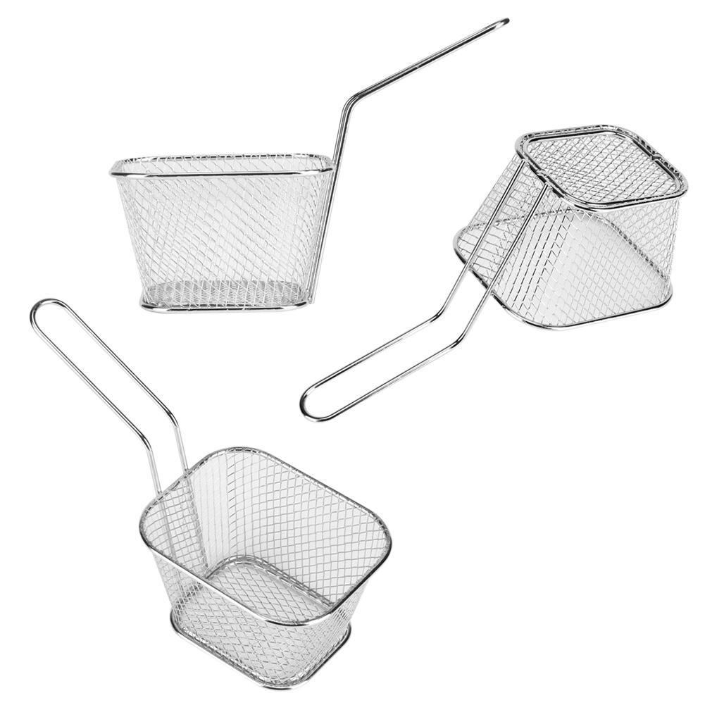 Small Gold Metal Baskets for Serving Chips Fryer Cooking Tool uygun ...