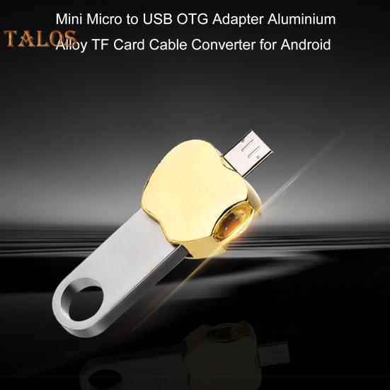 Mini Micro to USB OTG Adapter Aluminium Alloy TF Card Cable Converter ...