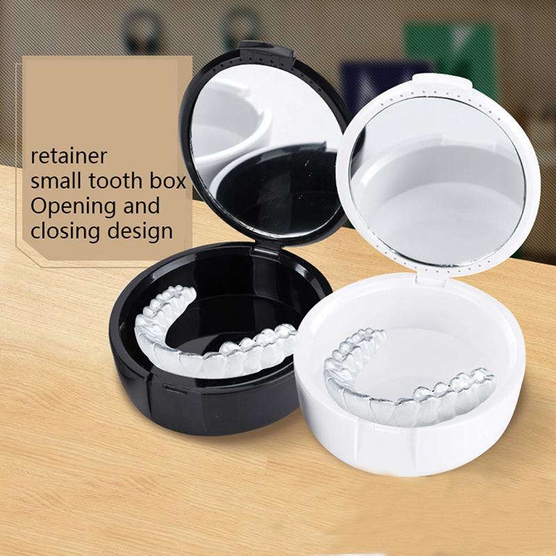 Buy 1Pc With Mirror Tooth Storage Box Denture Box Portable Teeth Braces ...