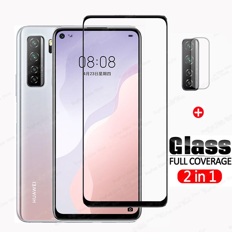 Buy 2 In 1 Tempered Glass For Huawei Y8P Y7P Y6P Y5P Camera Lens Screen ...