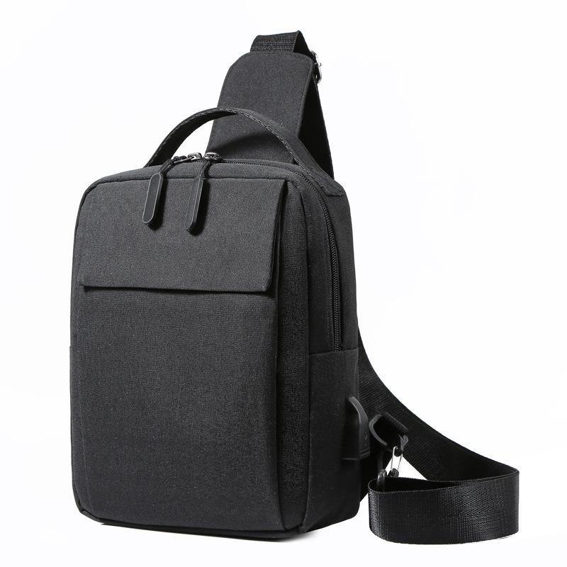 Buy Polyester Chest Bag Male Rechargeable Small Backpack Water ...