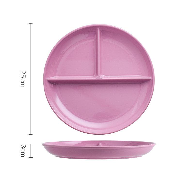 Satın alın Round Three Compartment Plate Simple Breakfast Bread Salad ...