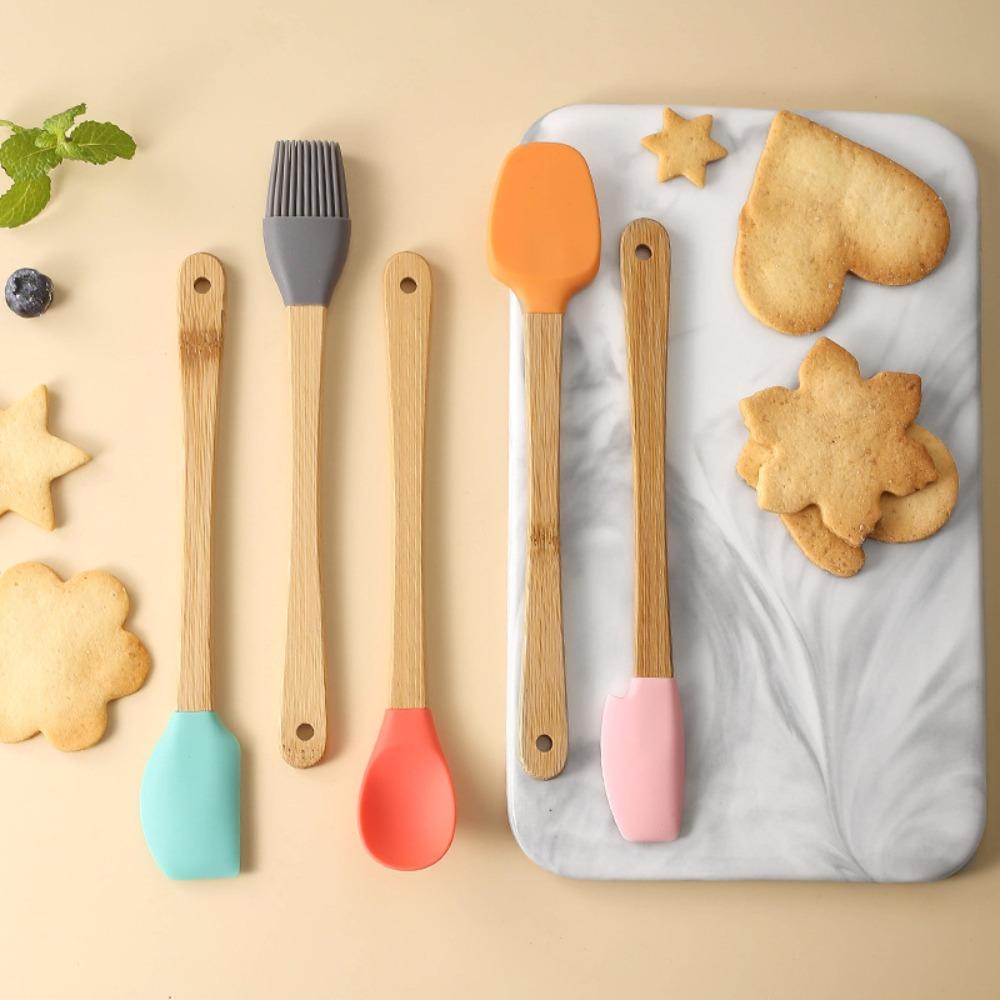 5pcs/set Detachable Silicone Spatula Colorful Cake Spatula Kitchen ...