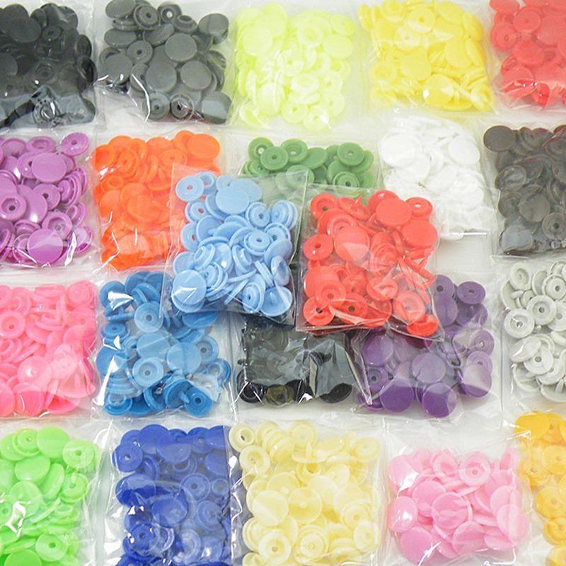 Buy 50pcs Combined Plastic Buttons 12MM Round Plastic Snaps Button ...