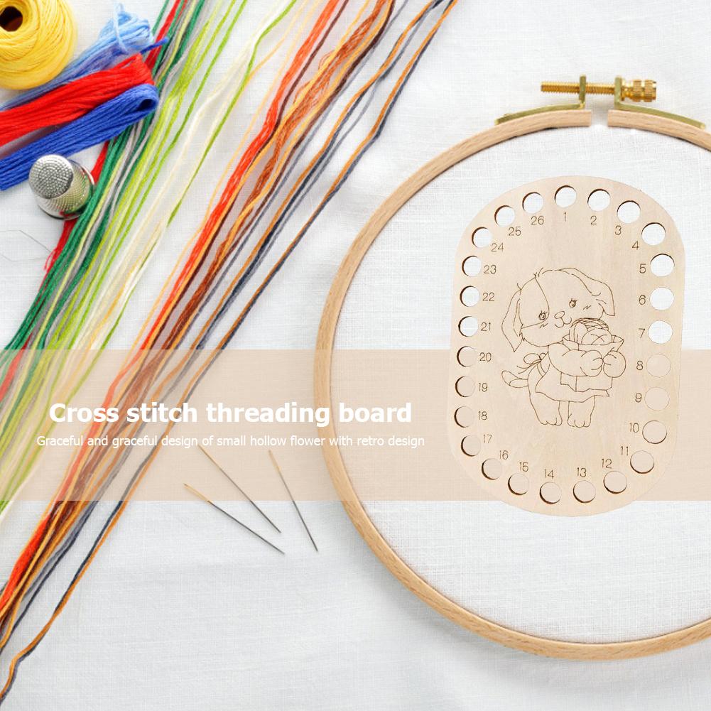 Buy Wooden Embroidery Floss Organizer Winding Thread Board for Home ...